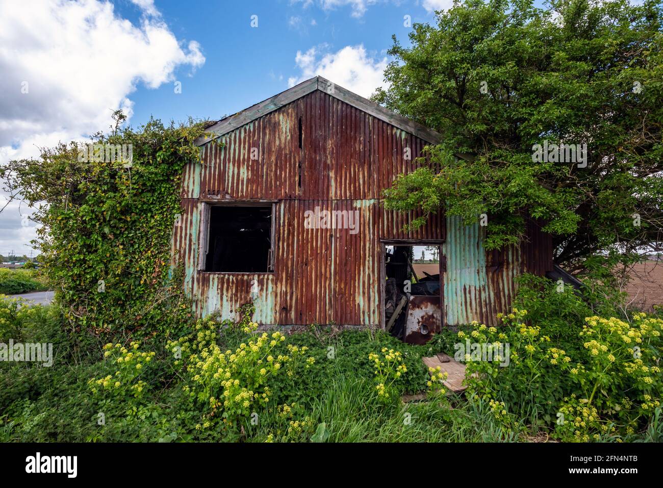 Cooling, May 12th 2021: A disused barn on the Hoo Peninsula, Kent Stock ...