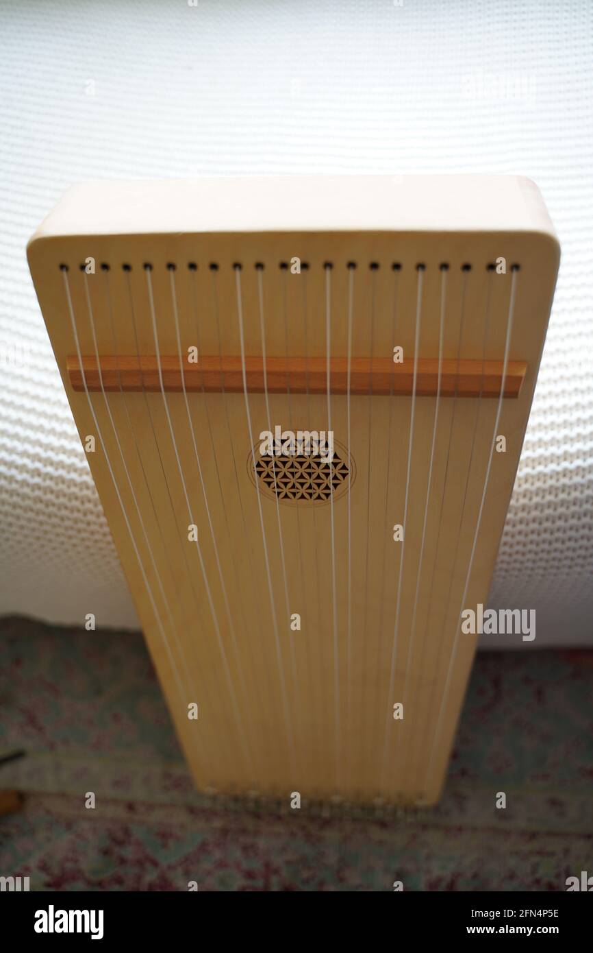 Close up monochord, sound healing instrument for therapy, yoga and ...