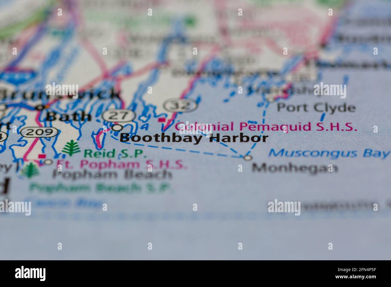 Boothbay harbor map hi-res stock photography and images - Alamy