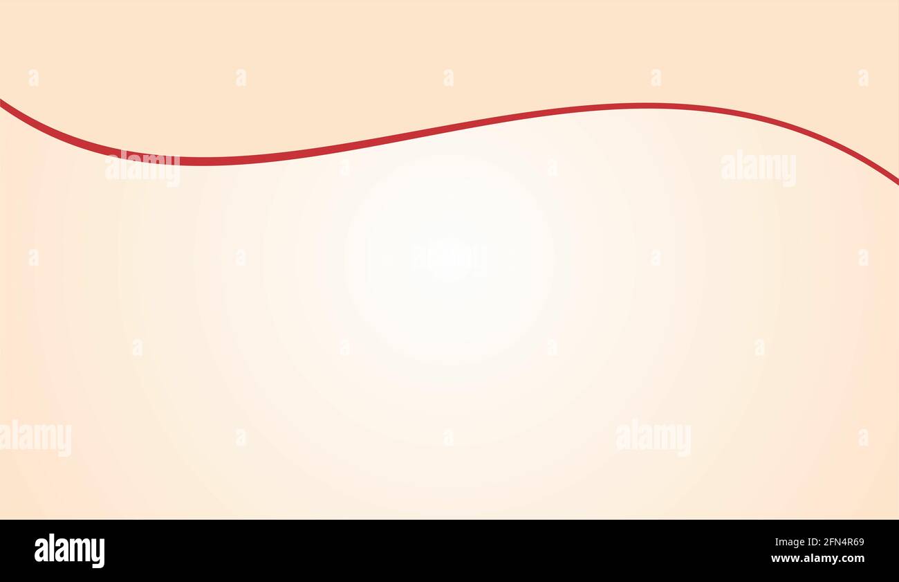 Empty cream background with copy space, and a red wavy line Stock Photo ...