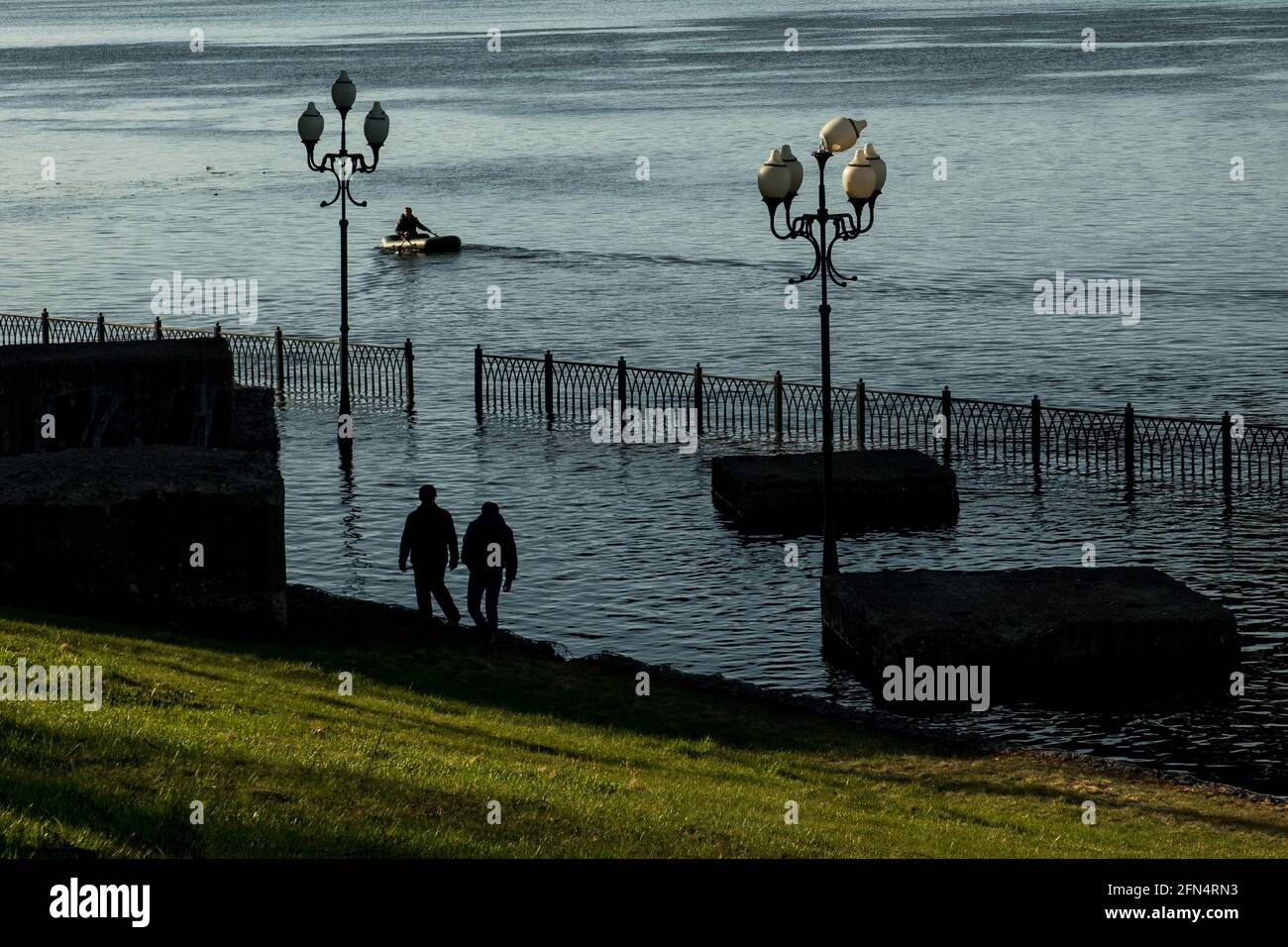Volga river spring flood water hi-res stock photography and images - Alamy