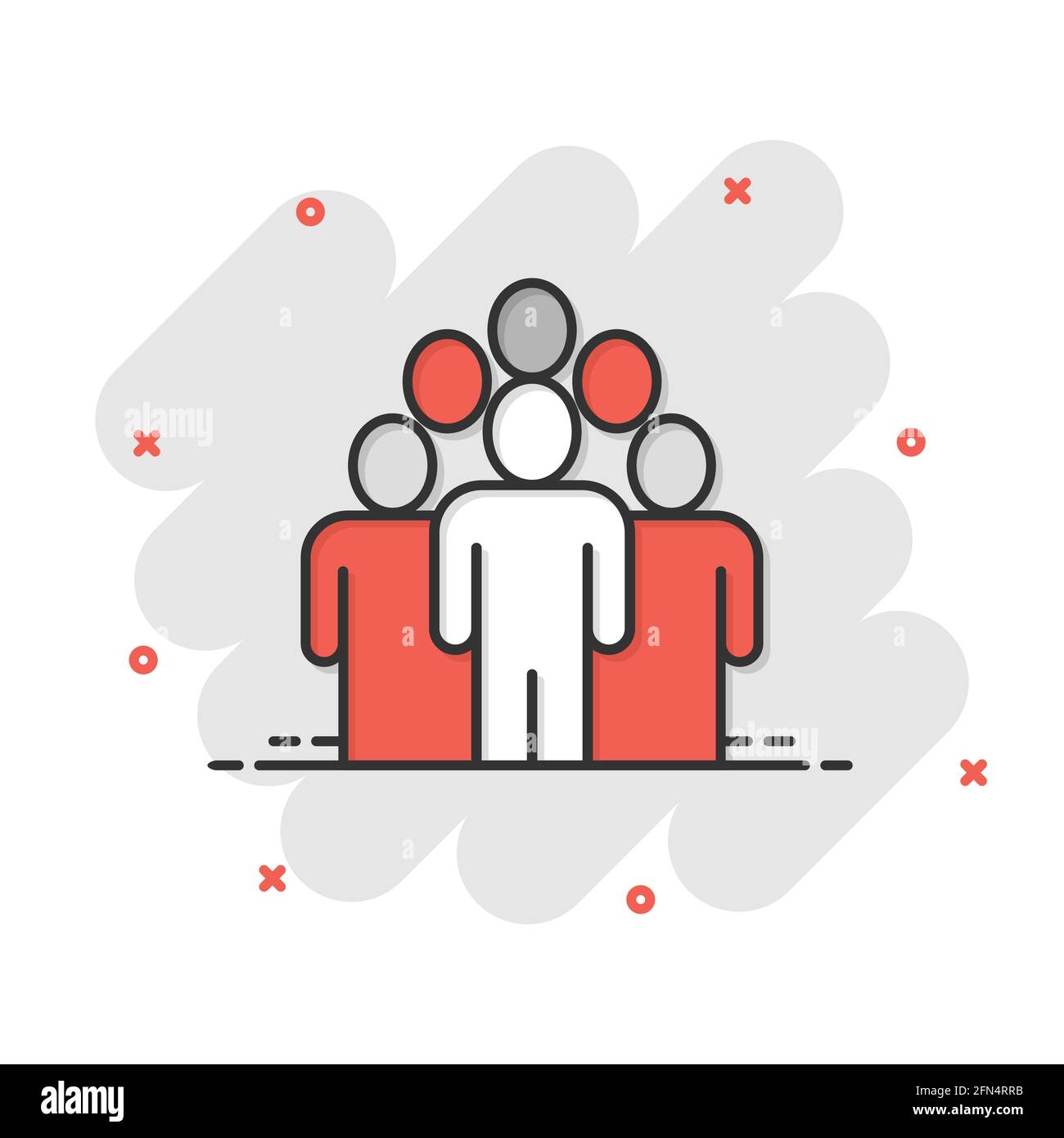 People communication icon in comic style. People cartoon vector ...