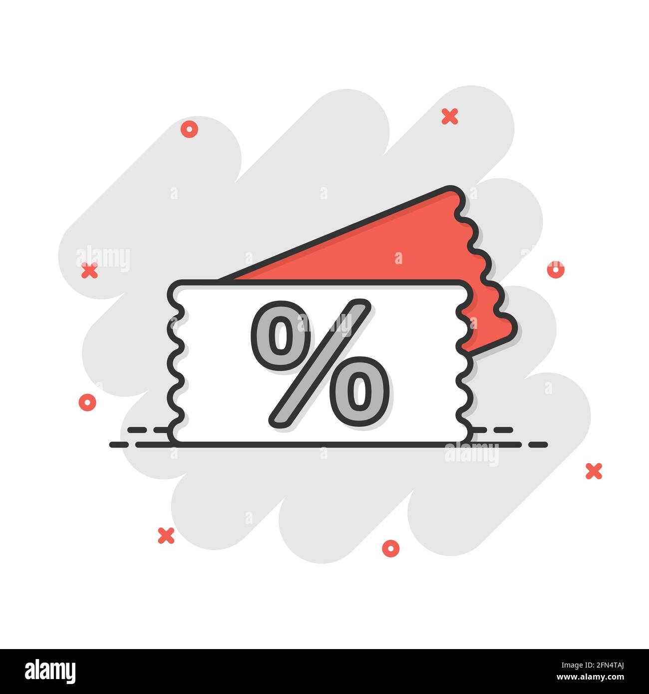 Price coupon icon in comic style. Discount tag cartoon sign vector ...