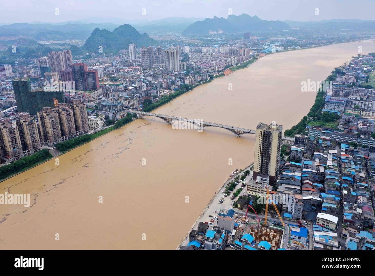 Rongan, China. 14th May, 2021. RONGAN, CHINA - MAY 14, 2021 - Aerial ...