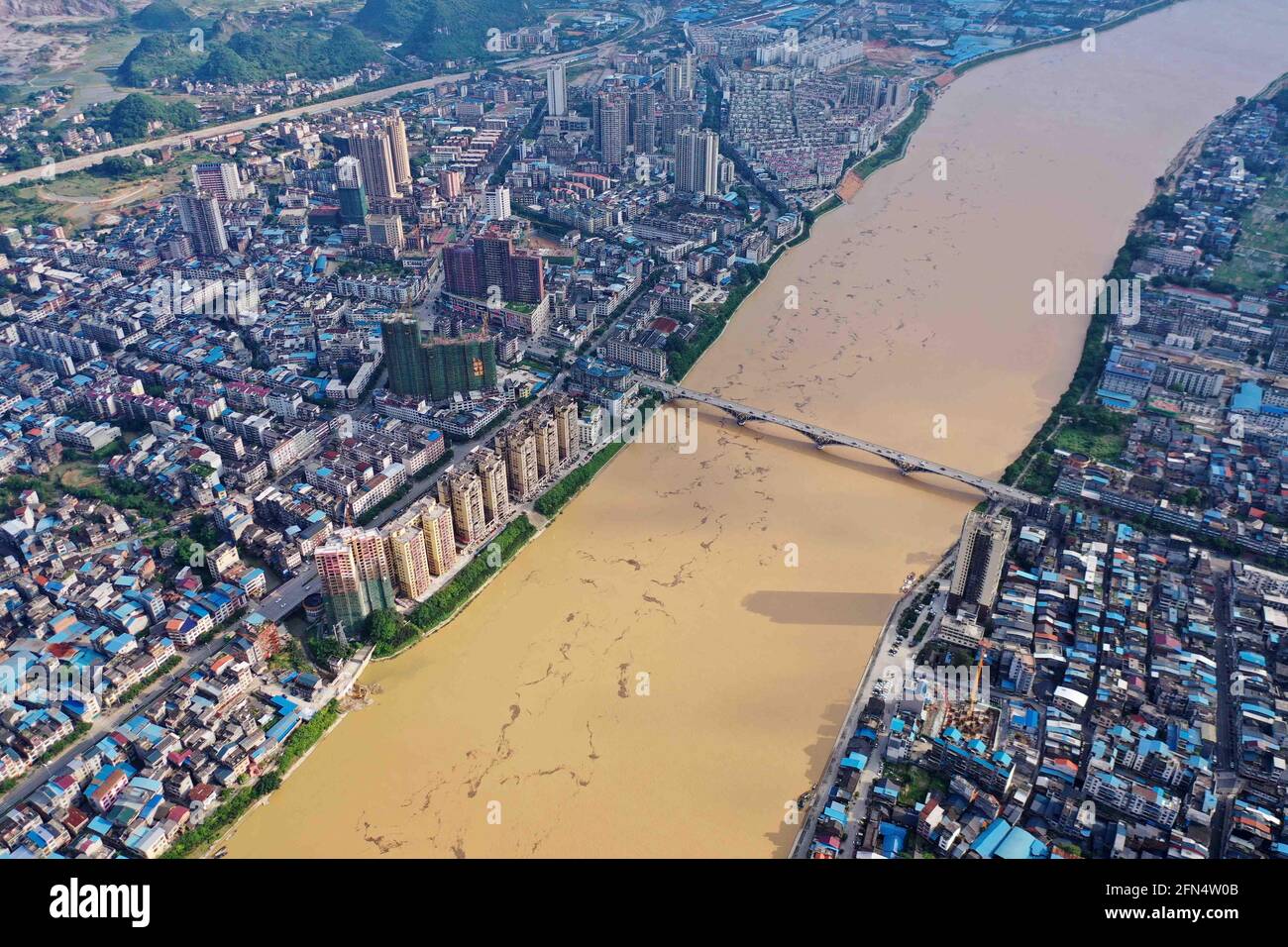Rongan, China. 14th May, 2021. RONGAN, CHINA - MAY 14, 2021 - Aerial ...
