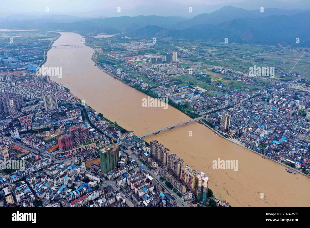 Rongan, China. 14th May, 2021. RONGAN, CHINA - MAY 14, 2021 - Aerial ...