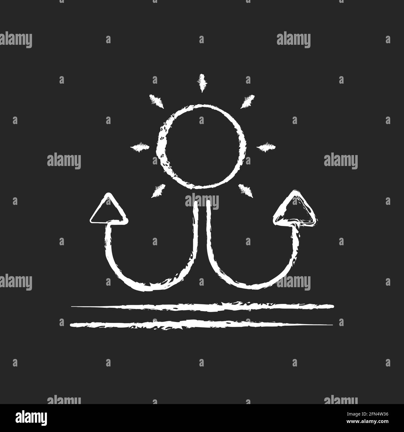 Fabric with reflective parts chalk white icon on black background Stock ...