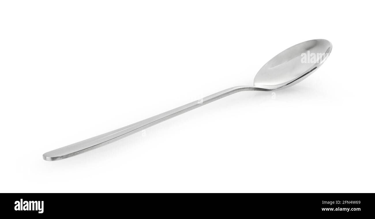 silver spoon isolated on white background Stock Photo - Alamy