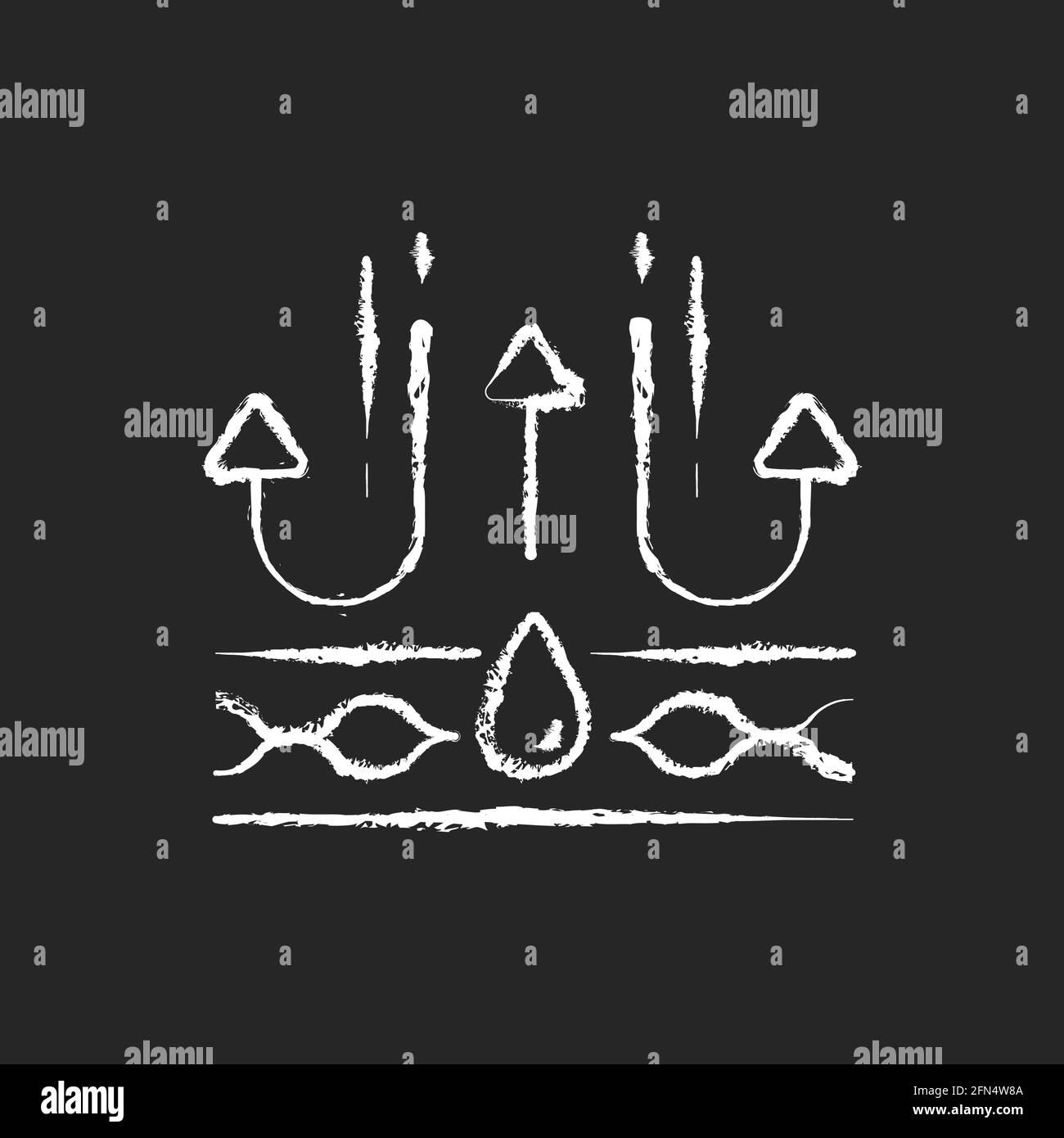 Membrane textile quality chalk white icon on black background Stock ...