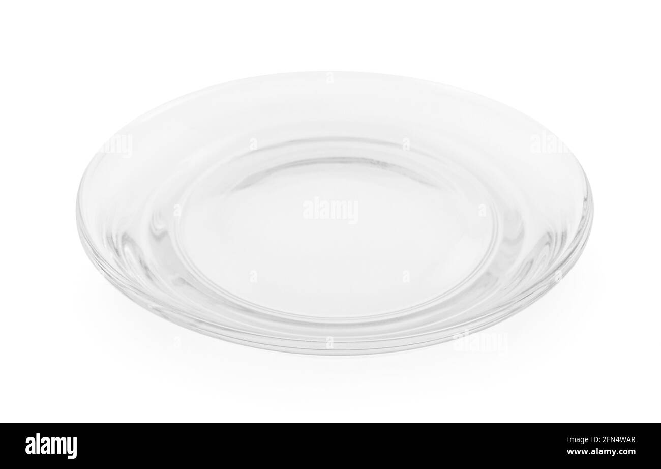 glass plate isolated on white background Stock Photo - Alamy