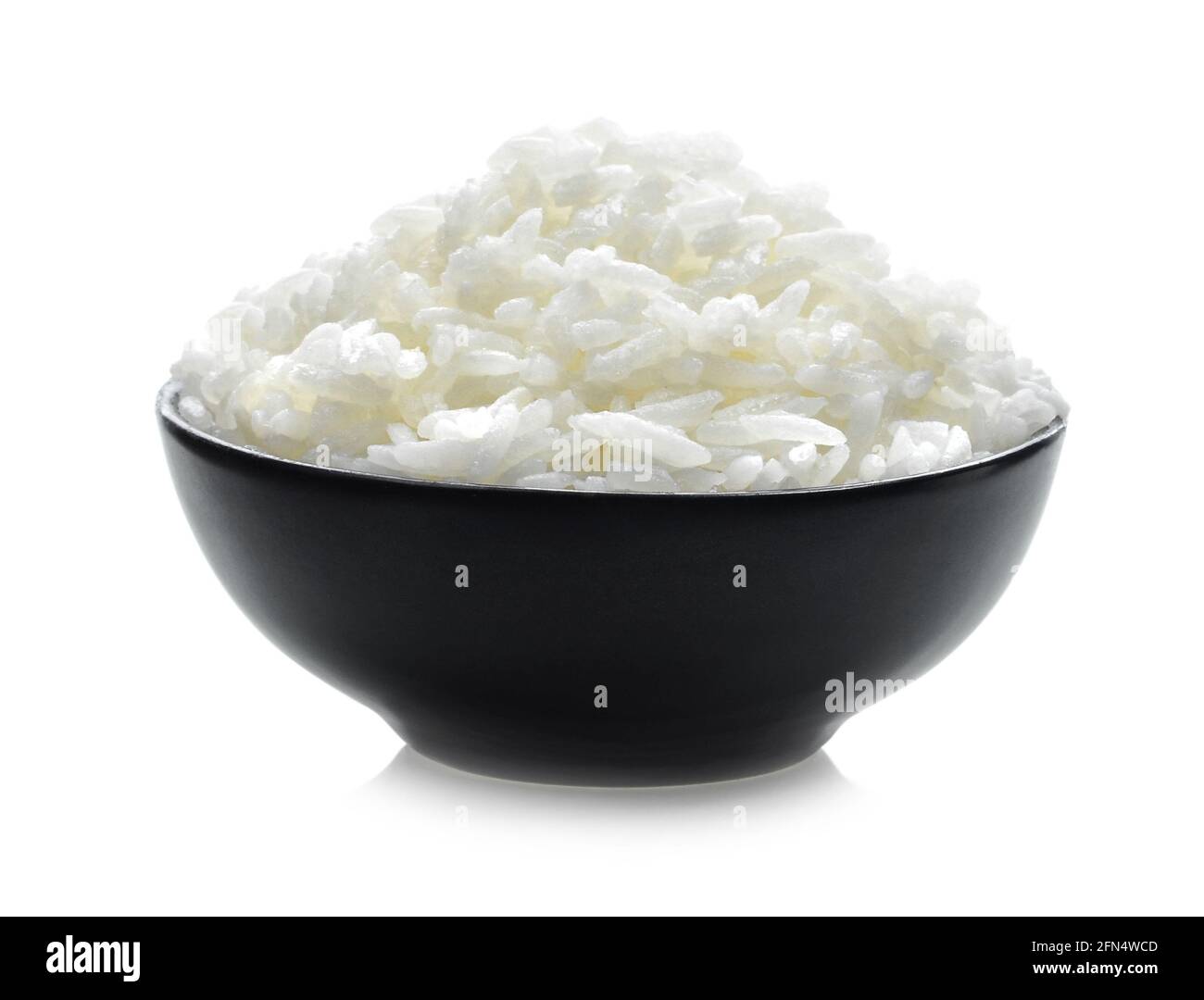rice in bowl isolated on white background Stock Photo - Alamy