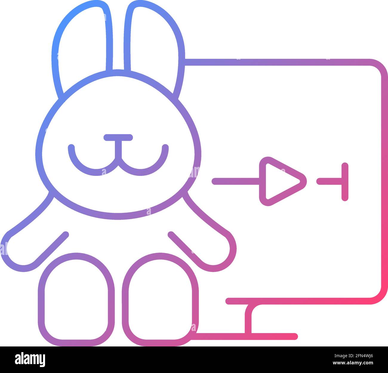 Cartoons streaming gradient linear vector icon Stock Vector Image & Art ...