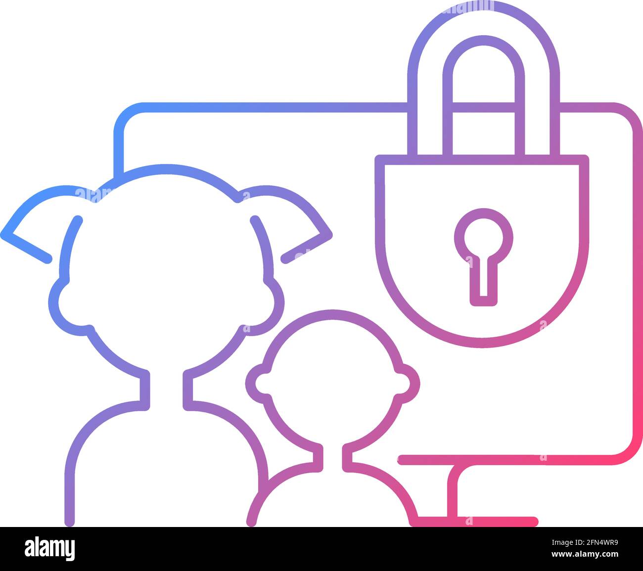 Parental control gradient linear vector icon Stock Vector Image & Art ...