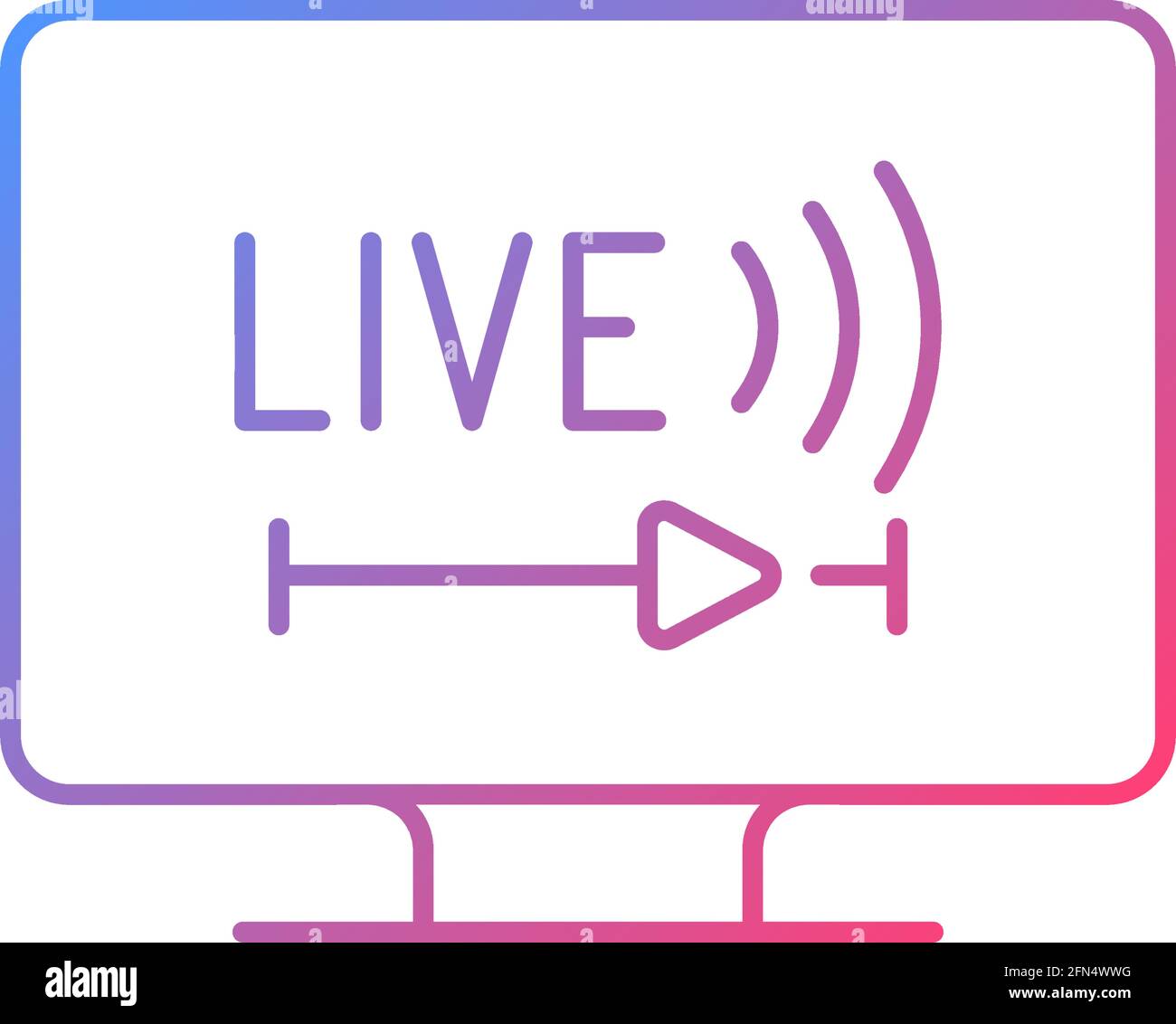 Live streaming red color Cut Out Stock Images & Pictures - Alamy