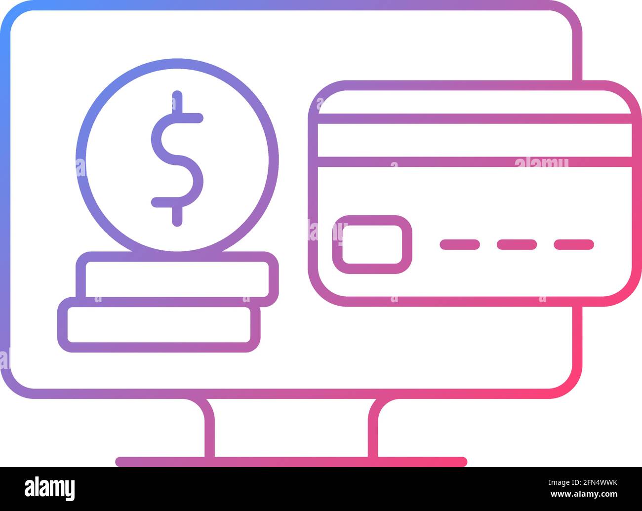 Subscription fee gradient linear vector icon Stock Vector Image & Art ...