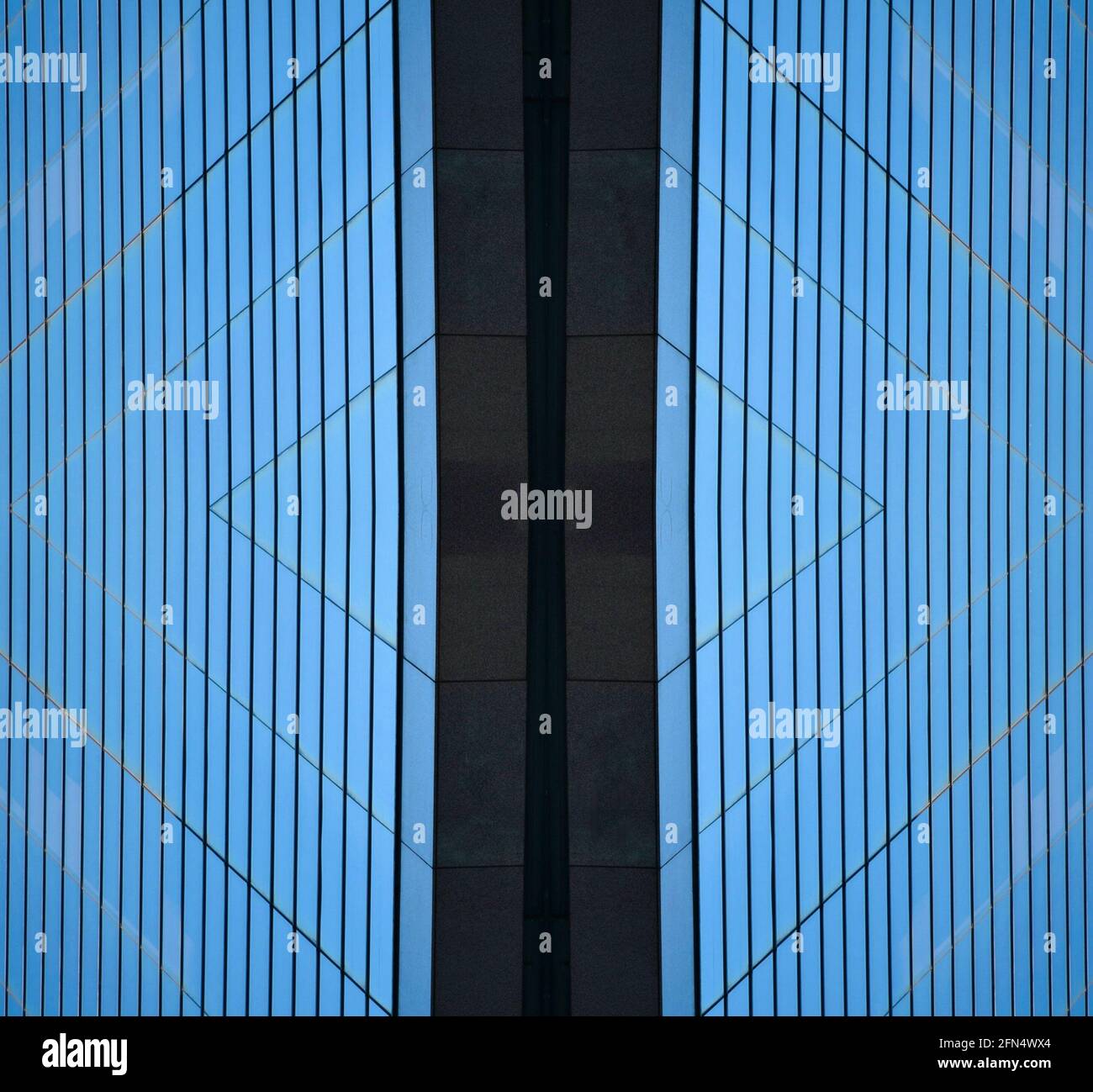 Symmetrical blue glass illustration Stock Photo - Alamy