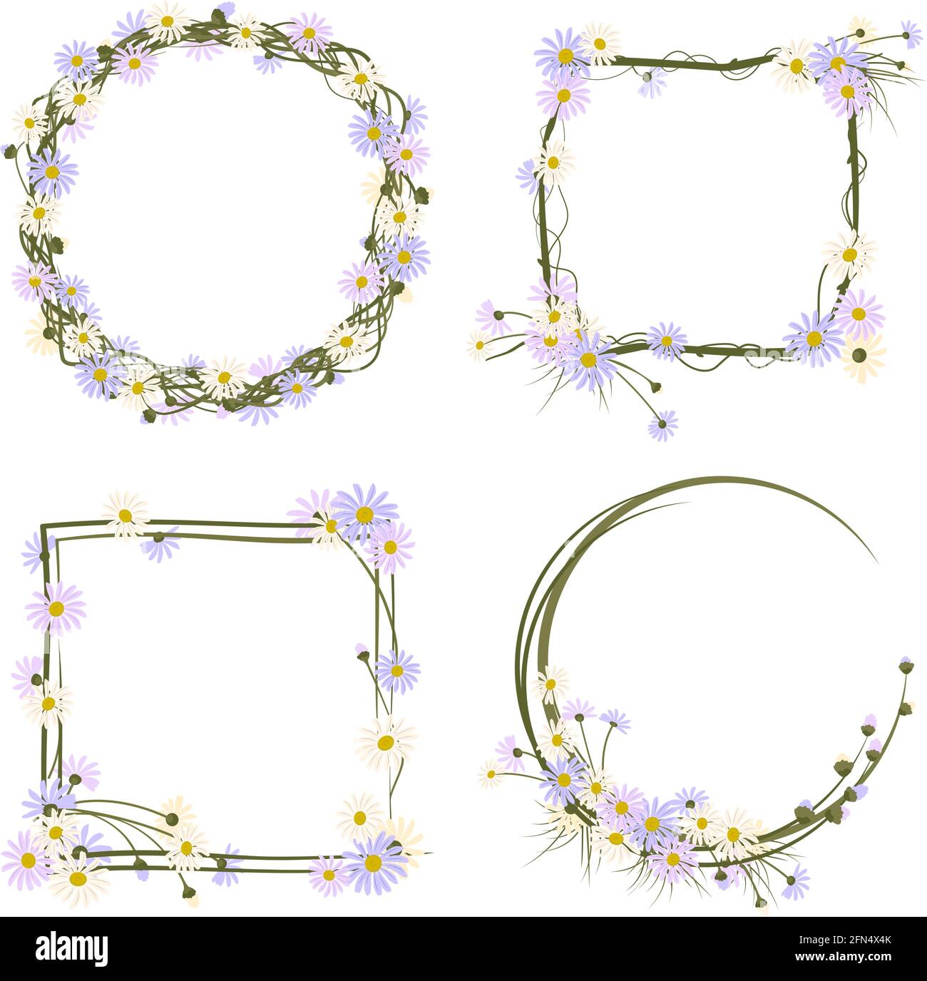 White daisy wedding bouquet Stock Vector Images - Alamy