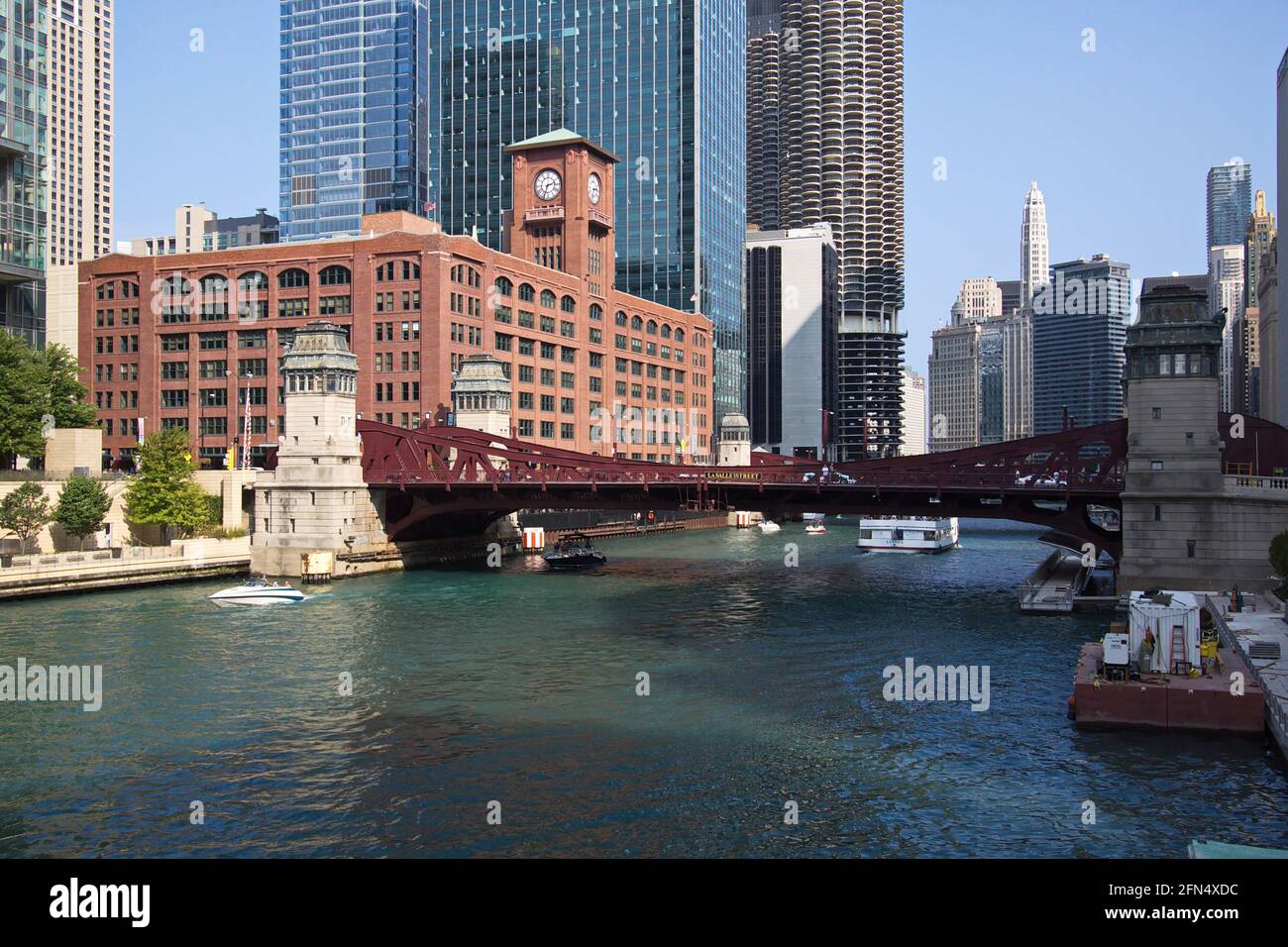 City Scape at Chicago River in Chicago in Illinois in the USA Stock ...