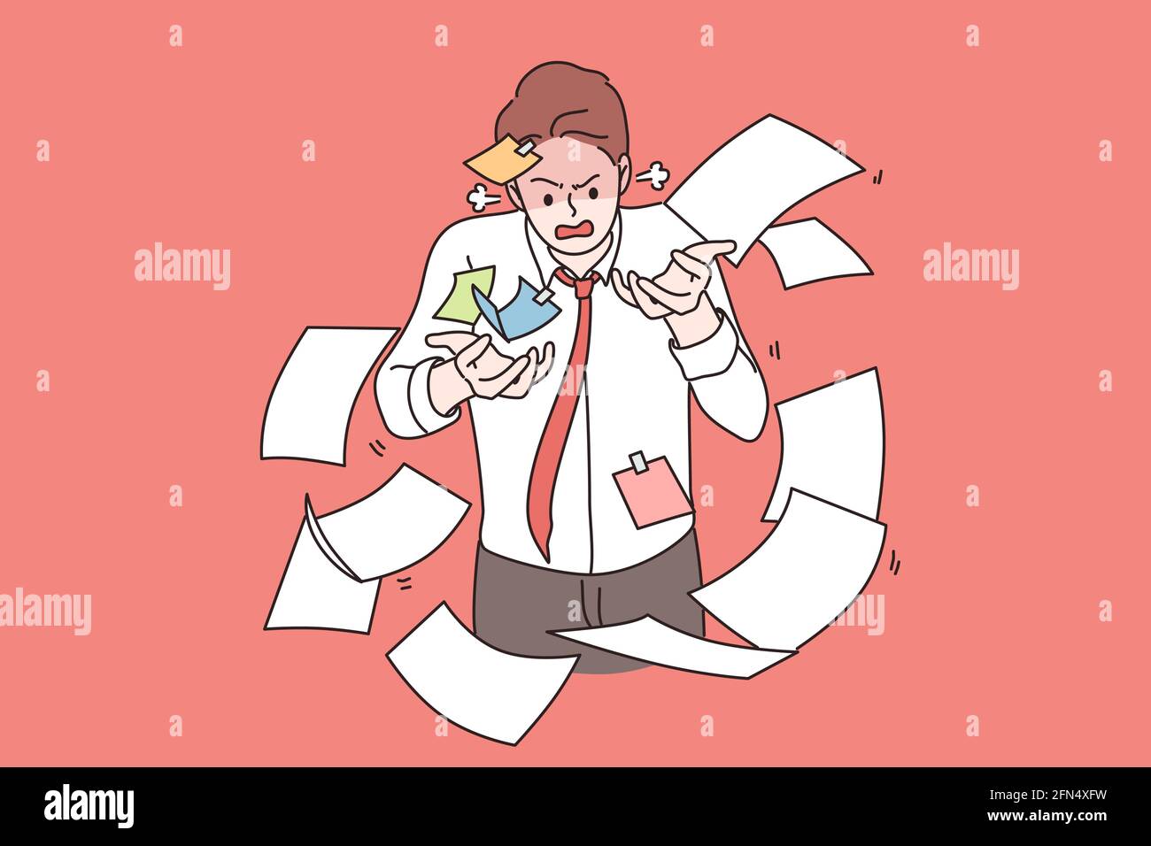Tiredness overworked Stock Vector Images - Alamy