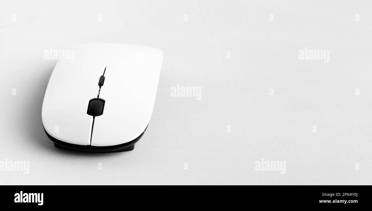 Modern wireless computer mouse in black and white design Stock Photo ...