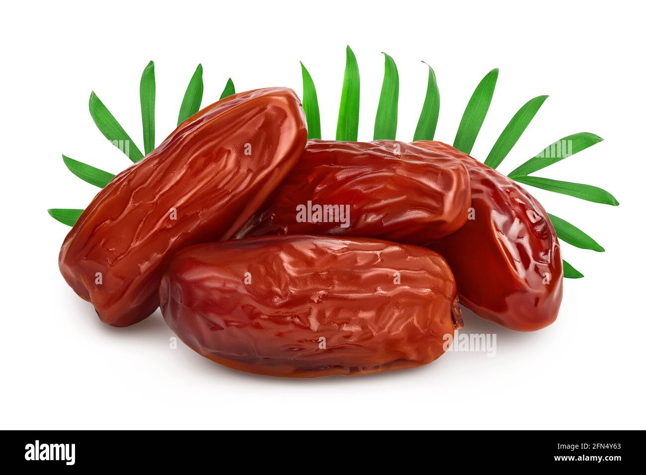 Dates isolated on white background with clipping path and full depth of ...