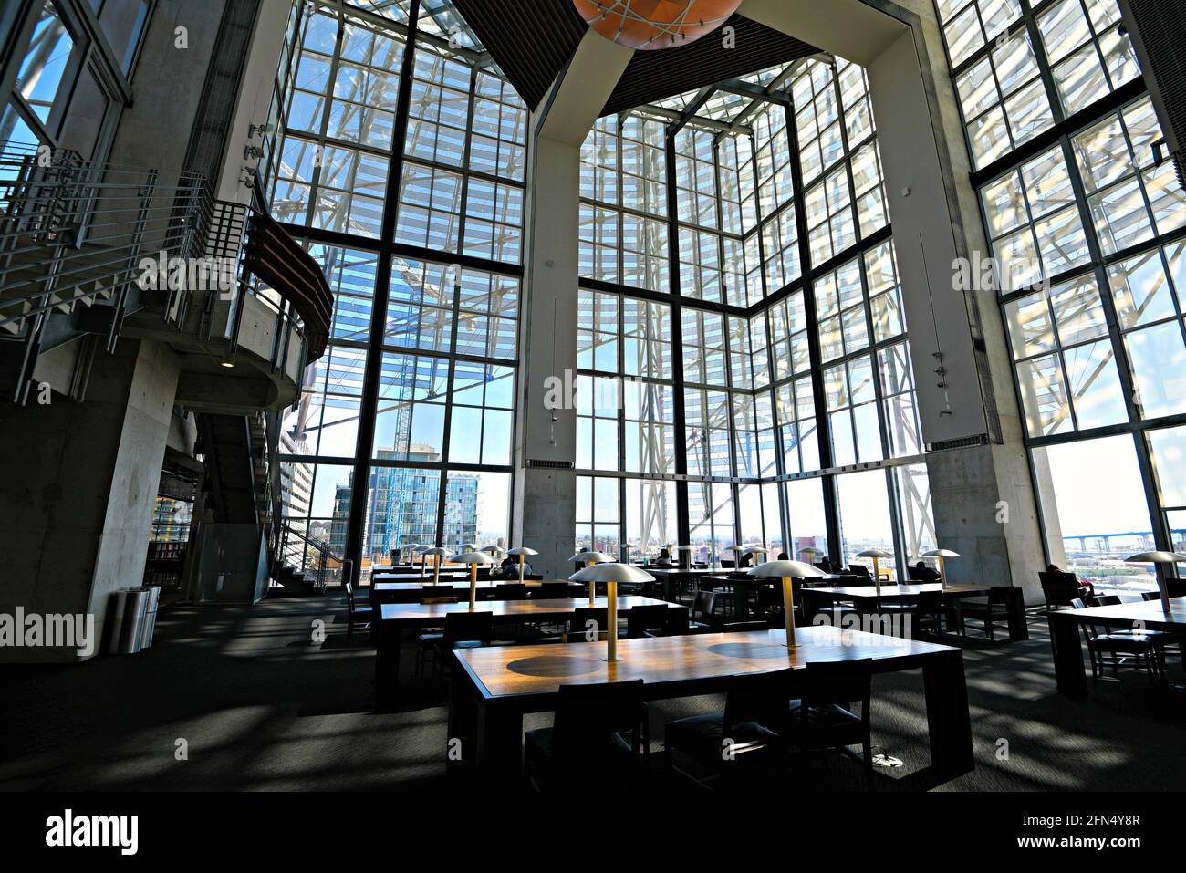 Scenic interior view of the Price Reading Room on the eighth floor of ...