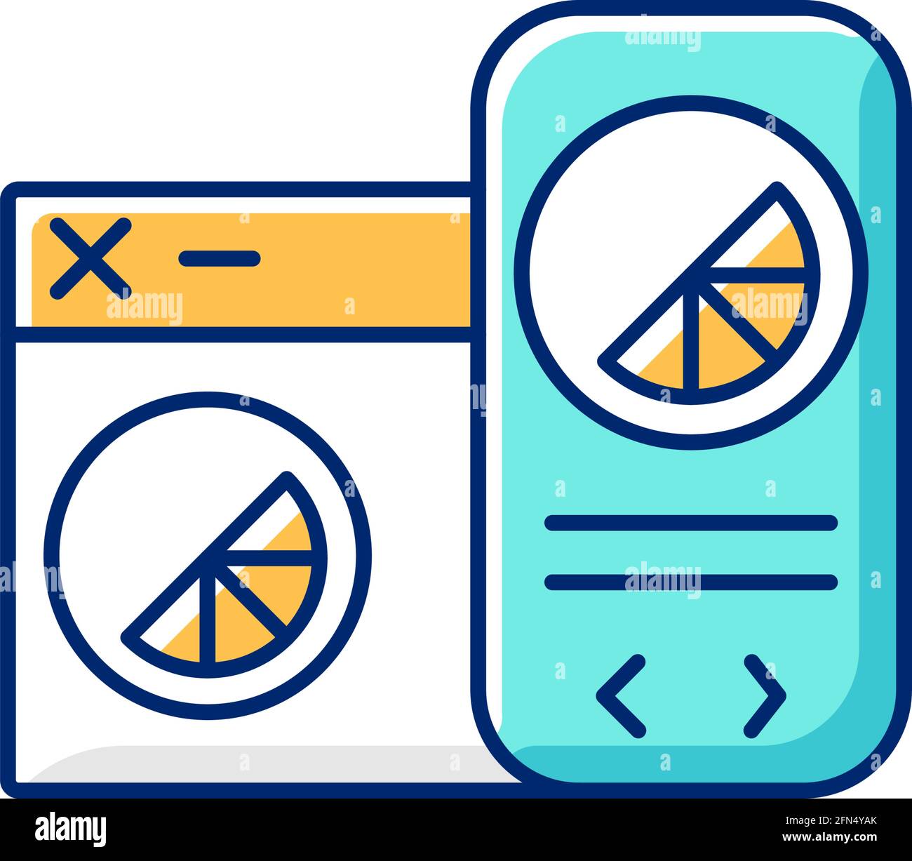 Branded SM profile RGB color icon Stock Vector Image & Art - Alamy