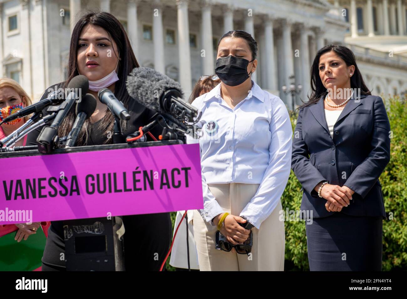 Mayra Guillen, left, and Lupe Guillen, center, sisters of Vanessa ...
