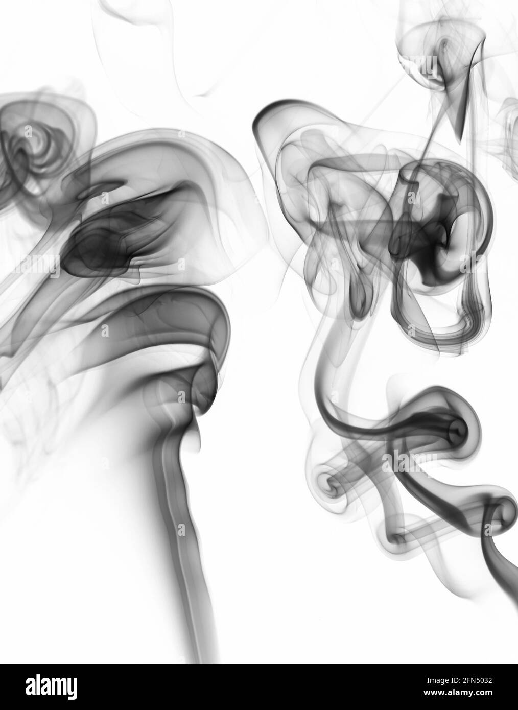 Smooth silky smoke background on white backdrop. Clean monochrome ...
