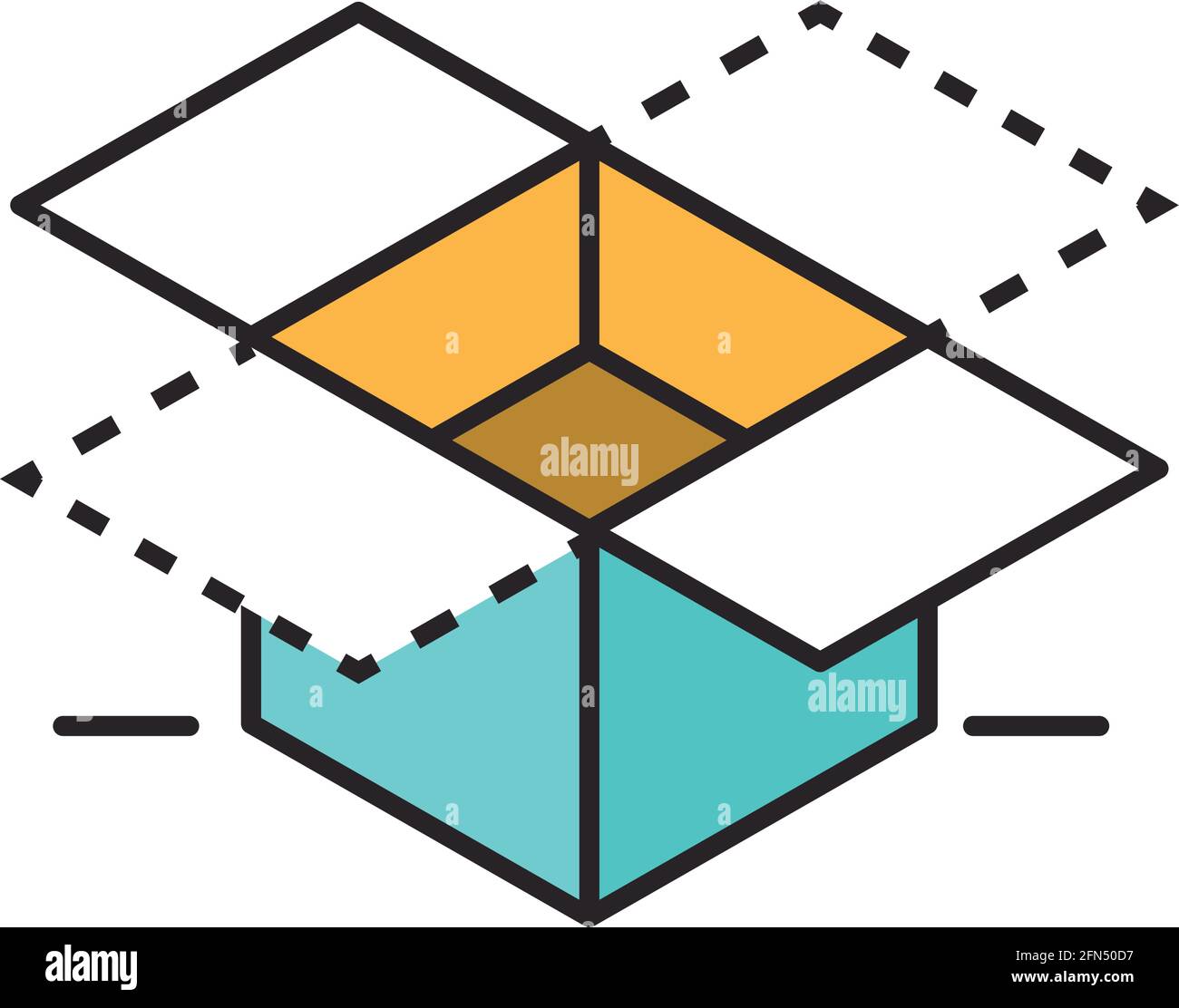 open cardboard box Stock Vector Image & Art - Alamy