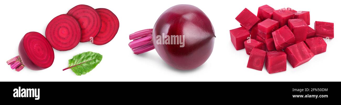beetroot isolated on white background with full depth of field. Top ...