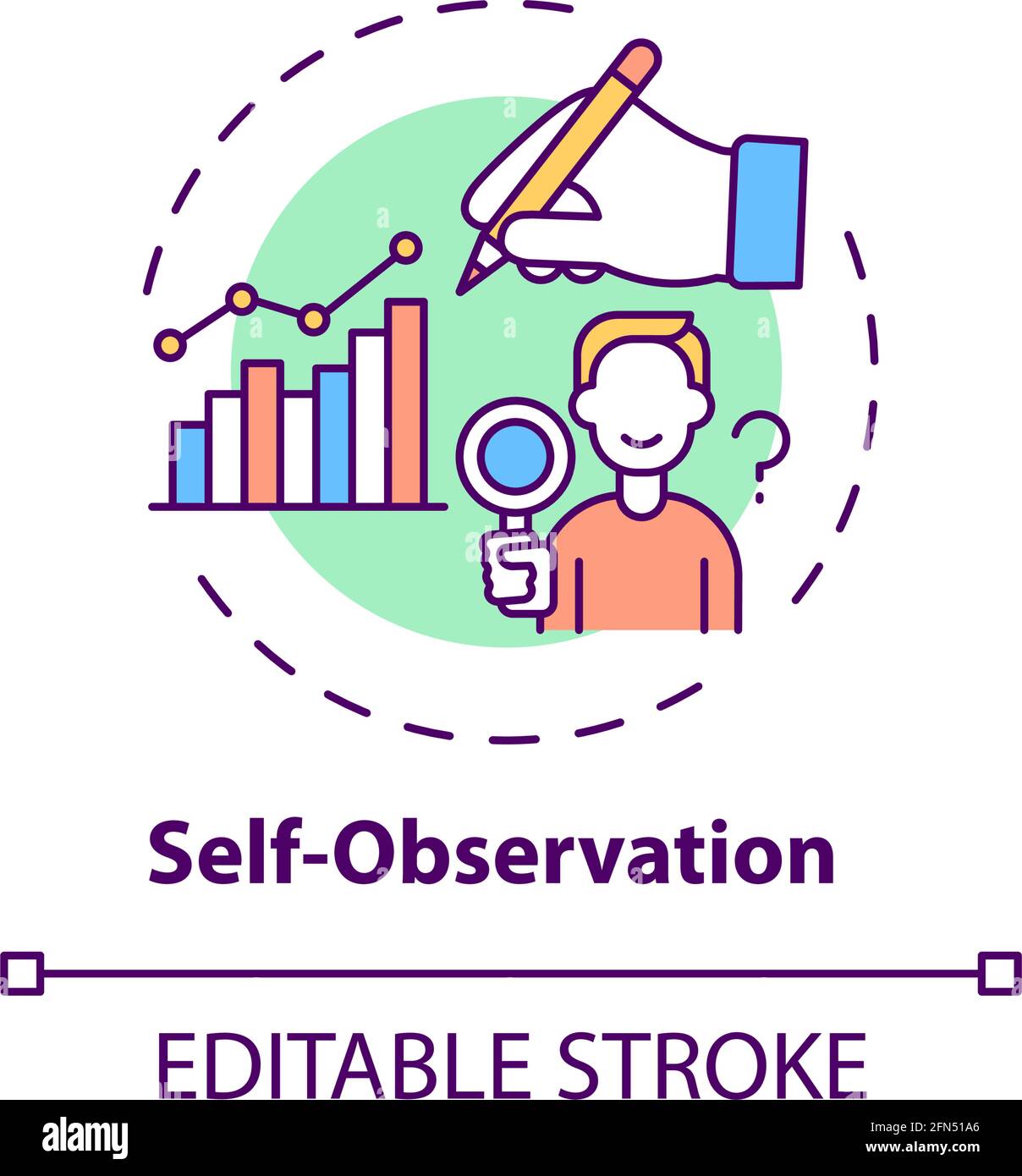 Self observation concept icon Stock Vector Image & Art - Alamy