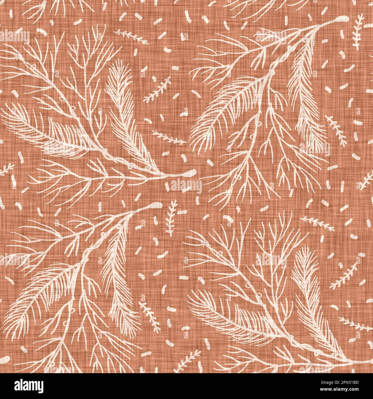 Seamless minimalist doodle flower pattern background. Calm two tone ...