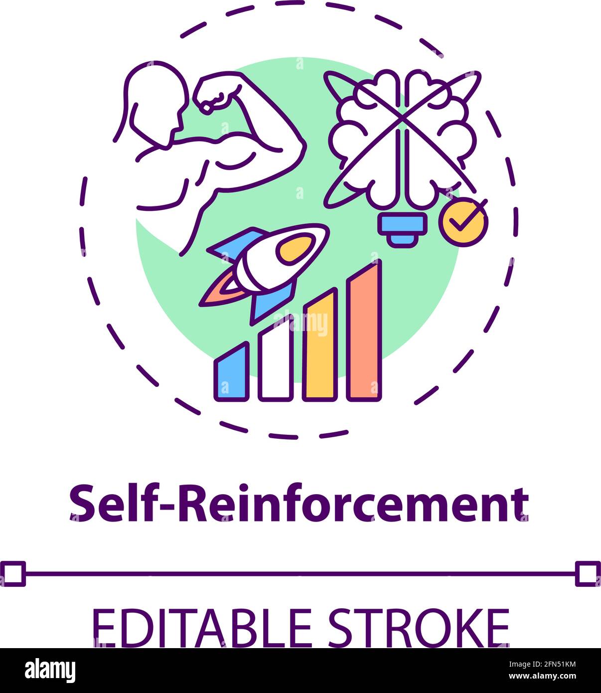 Self reinforcement concept icon Stock Vector Image & Art - Alamy