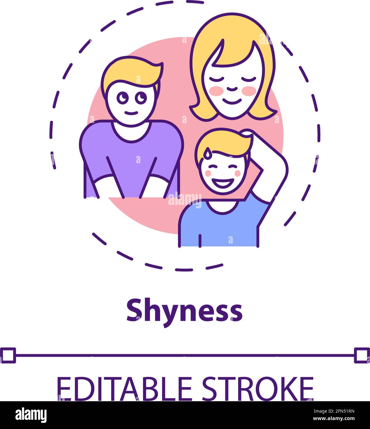 Shyness concept icon Stock Vector Image & Art - Alamy