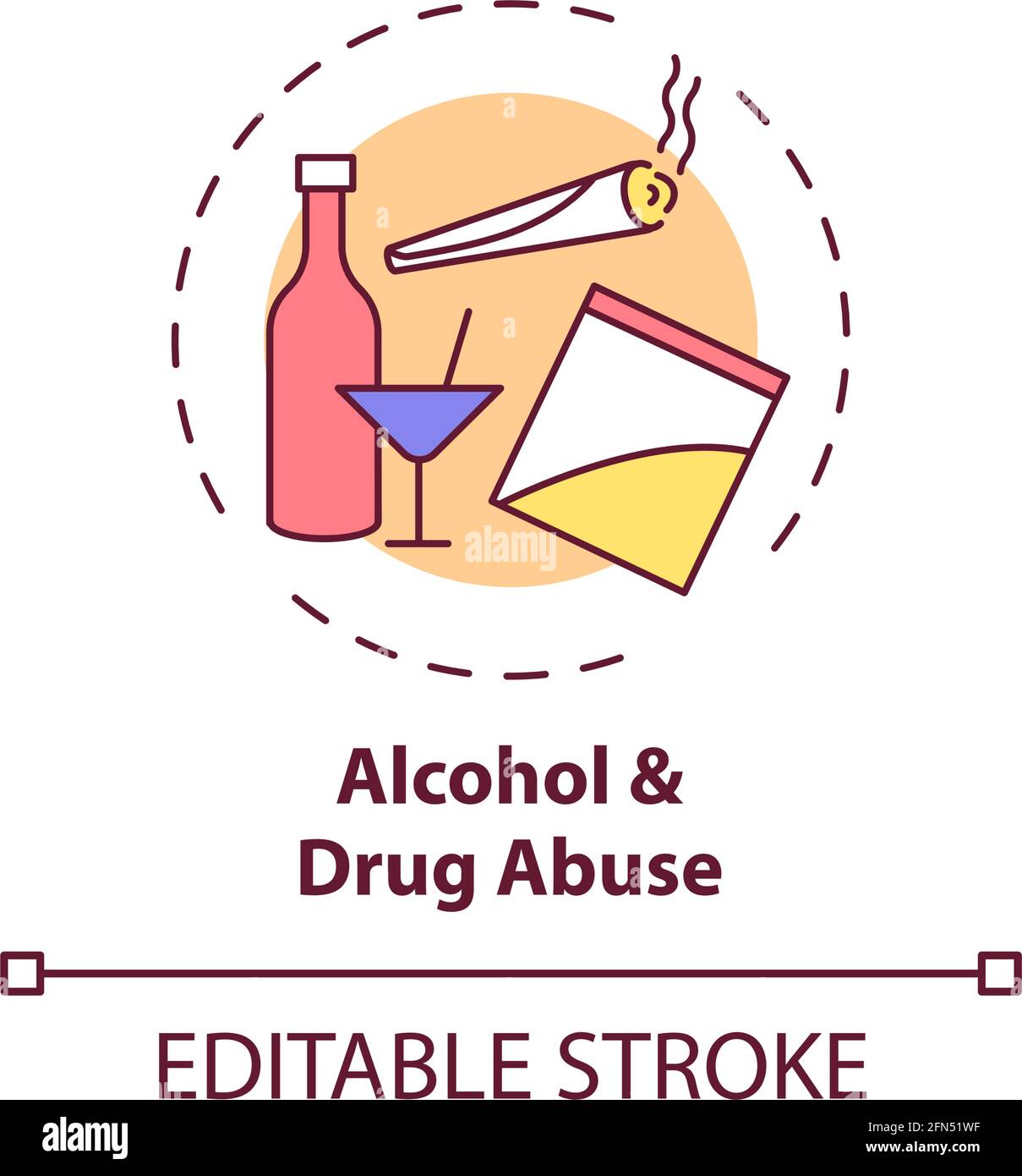 Alcohol tobacco addiction concept Cut Out Stock Images & Pictures - Alamy