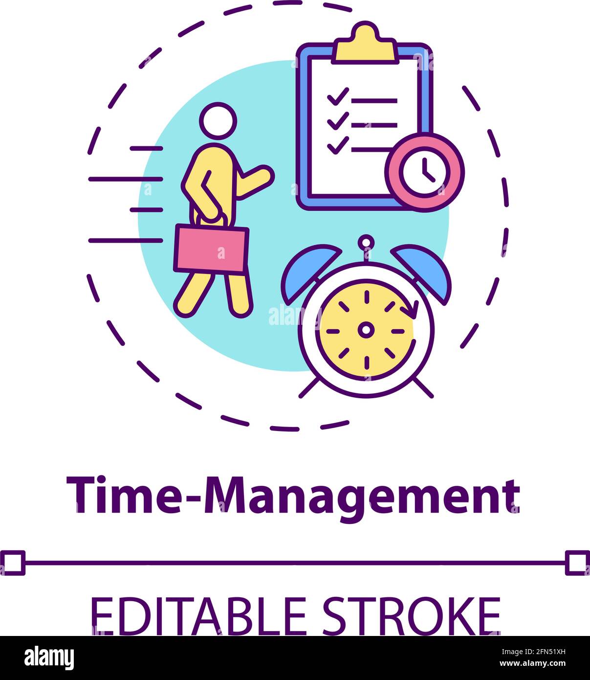 Conceptual illustration time management productivity Cut Out Stock ...