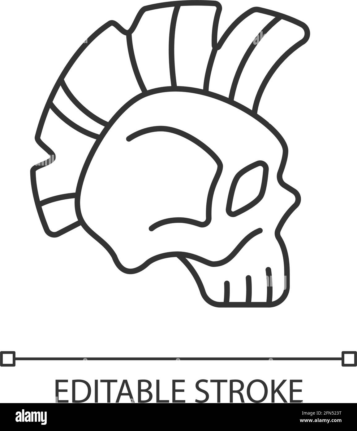 How To Draw A Skull With A Mohawk