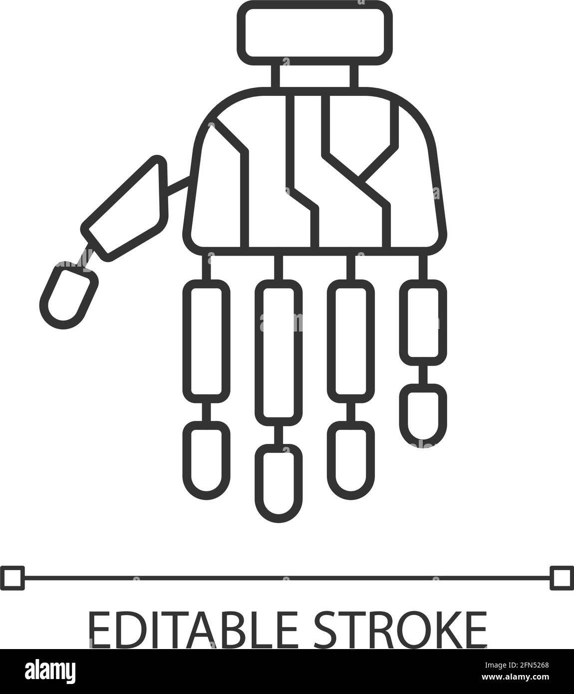 Bionic robot icon outline Cut Out Stock Images & Pictures - Alamy