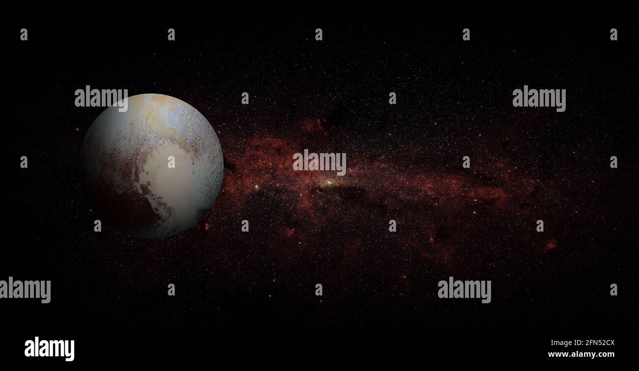 Pluto on space background. Elements of this image furnished by NASA ...