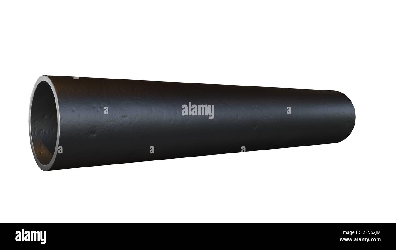 Round tube metal profile, isolated industrial 3D illustration Stock ...