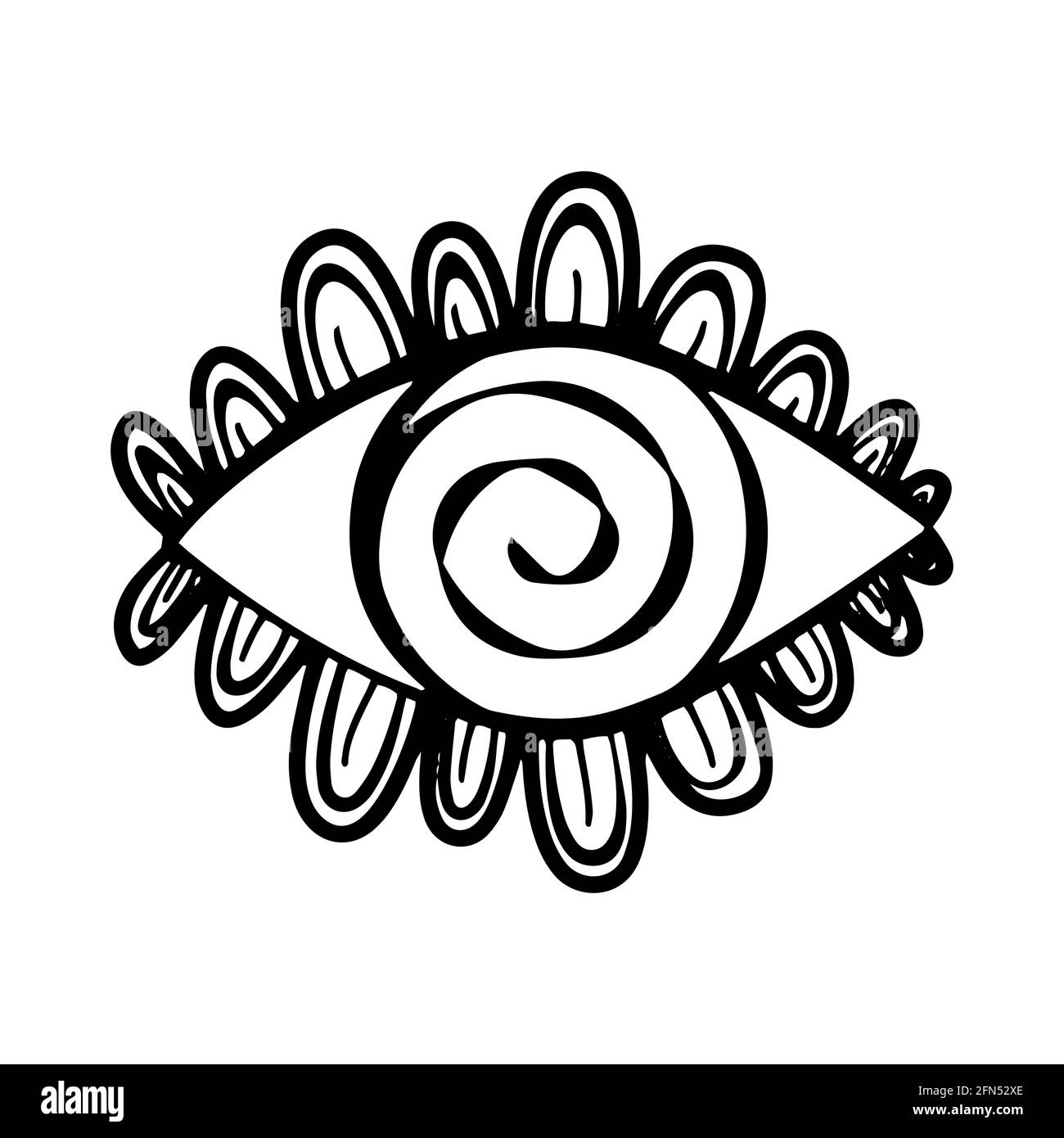 All Seeing Eye. Providence magic symbol in boho style. Astrology ...