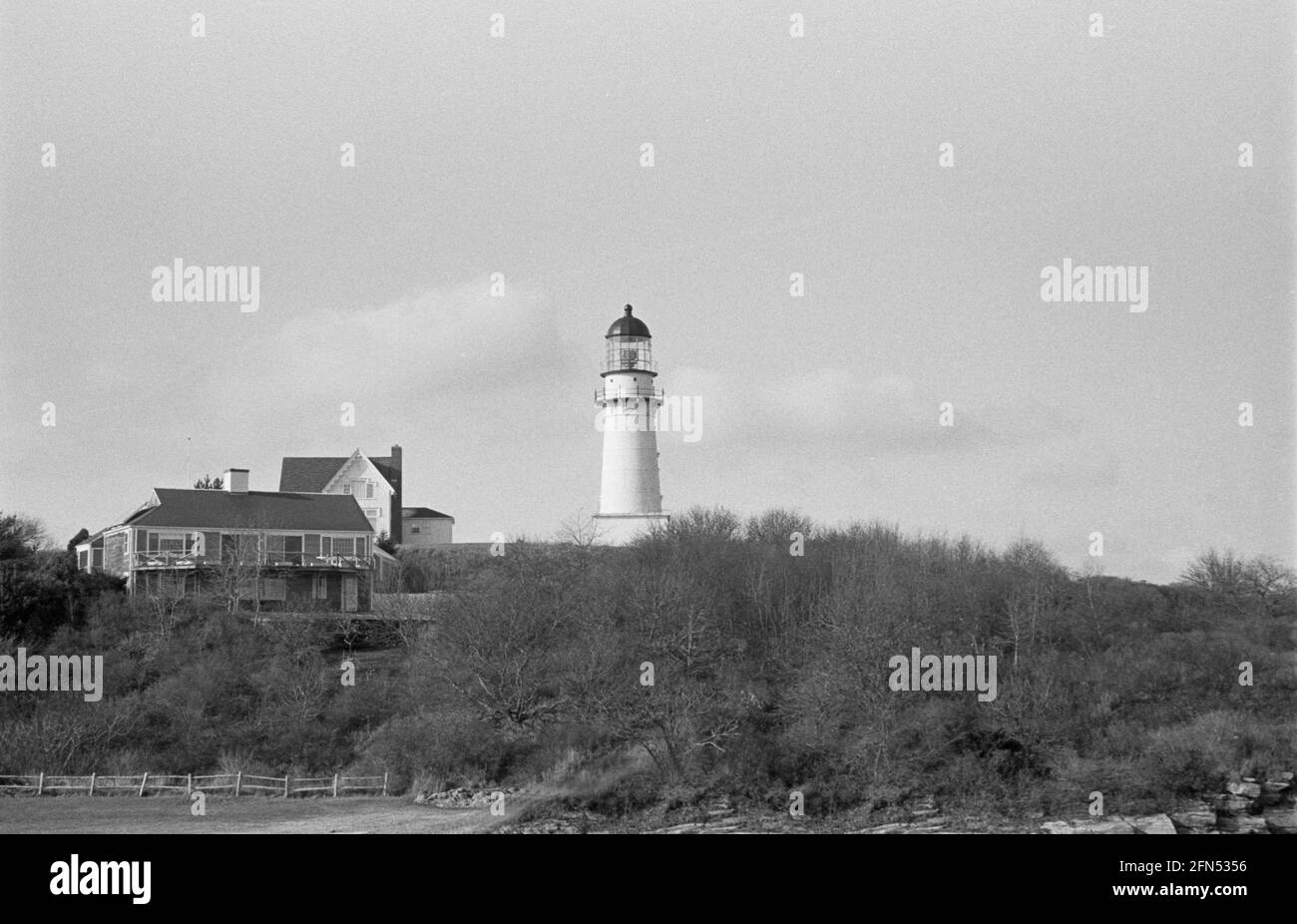Cape Elizabeth Lighthouse, Cape Elizabeth, ME, Nov 1992. Part of a ...