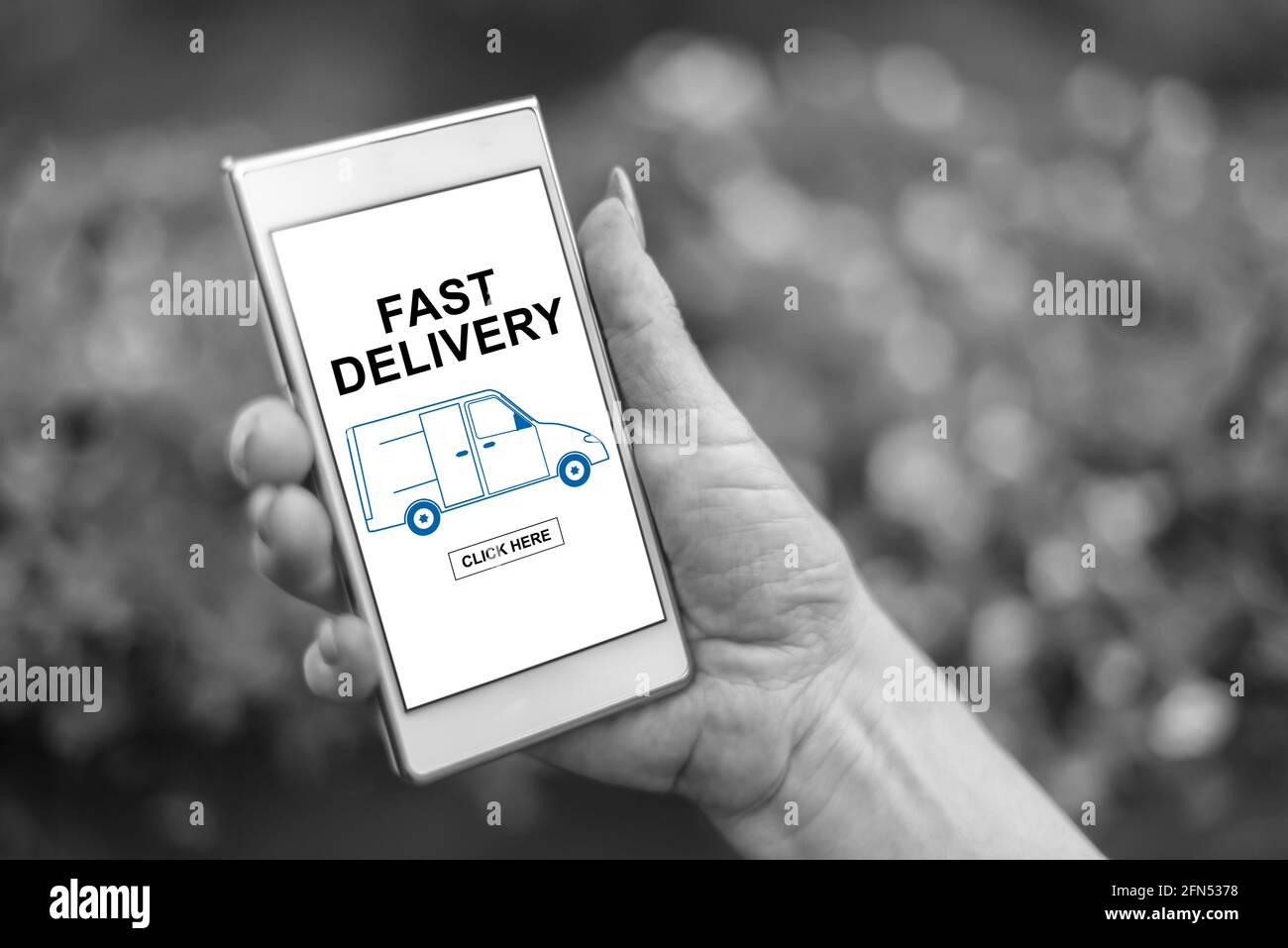 Hand delivery service fast truck hi-res stock photography and images ...