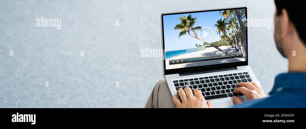 Online video computer player hi-res stock photography and images - Alamy