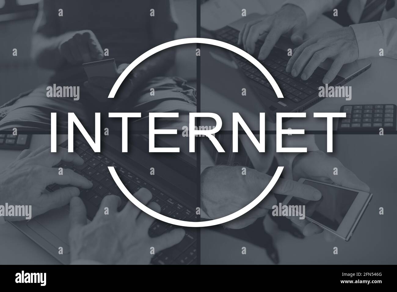 Internet concept illustrated by pictures on background Stock Photo - Alamy