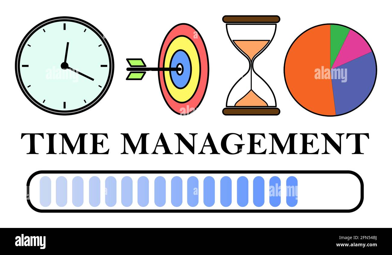 Illustration of a time management concept Stock Photo - Alamy
