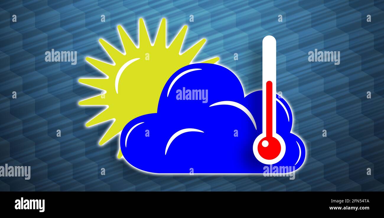 Illustration of a weather forecast concept Stock Photo - Alamy