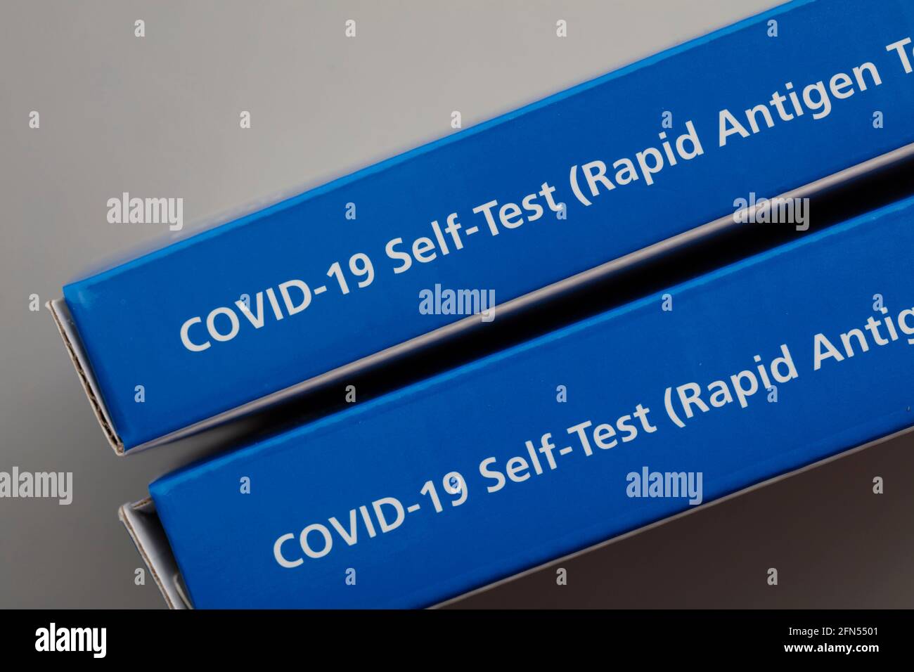 LONDON, UK - May 2021: NHS Test and Trace Covid-19 Home Test Kit Stock ...