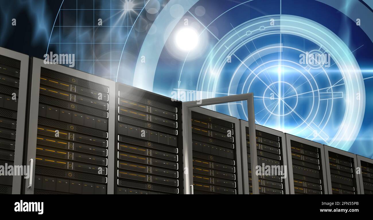 Animation scopes scanning data over hi-res stock photography and images - Alamy